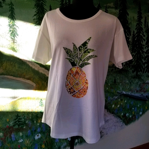FARM Rio | Tops | Farm Rio Pineapple Tshirt | Poshmark